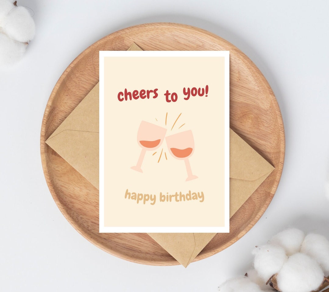 Cheers to You Birthday Card Greeting Card, Card for Him, for Her ...