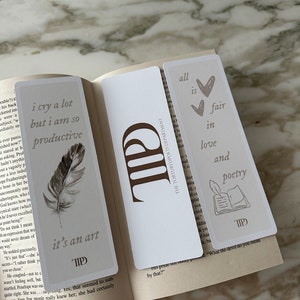 TTPD Taylor Inspired Bookmarks the Tortured Poets Department Inspired ...