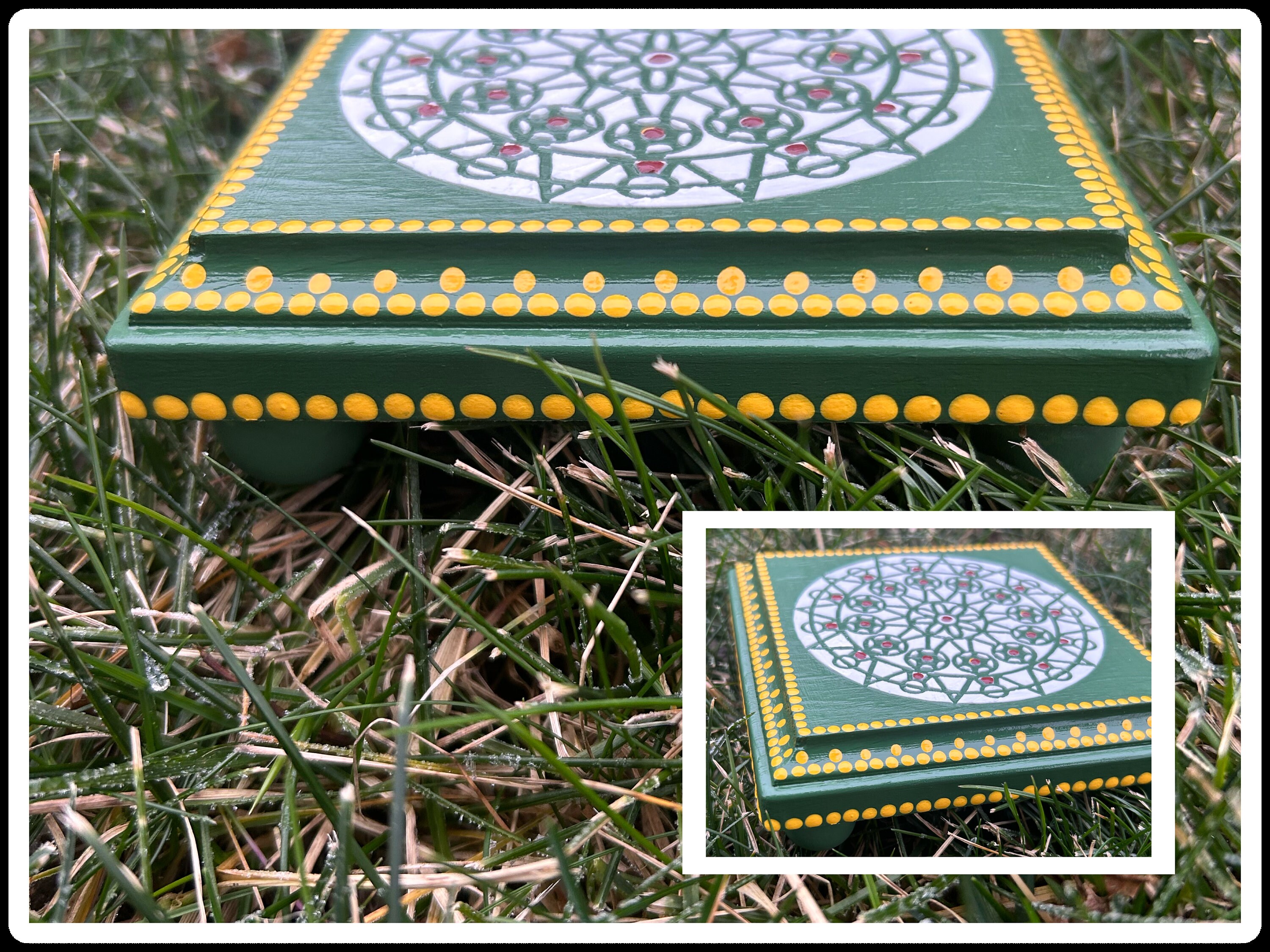 Round Chowki/wood Riser / Kolam Manai Chowki muggu rangoli - Etsy