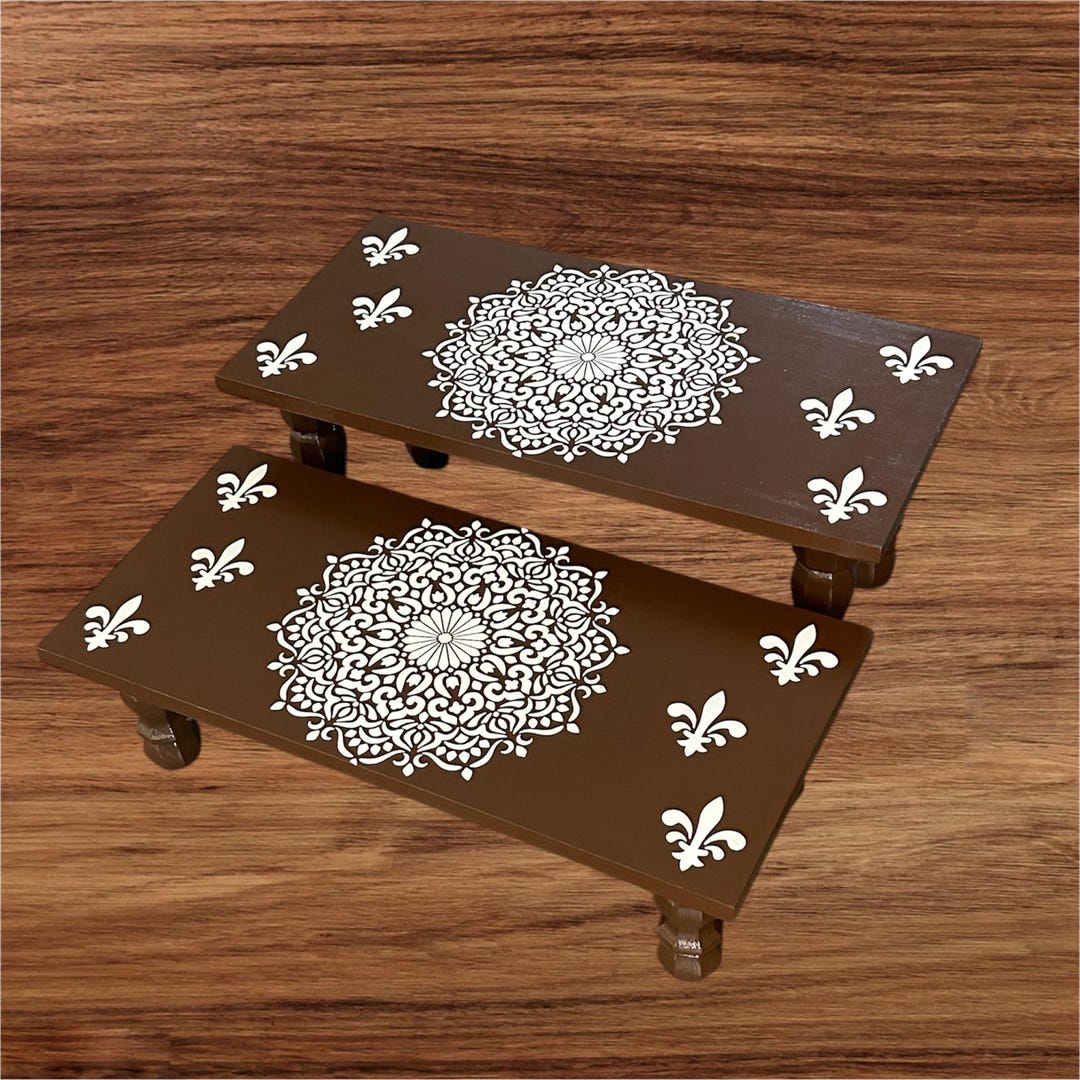 Detachable Leg Golu Steps: Pooja Chowki, Kolam Peeta - Wooden Puja ...