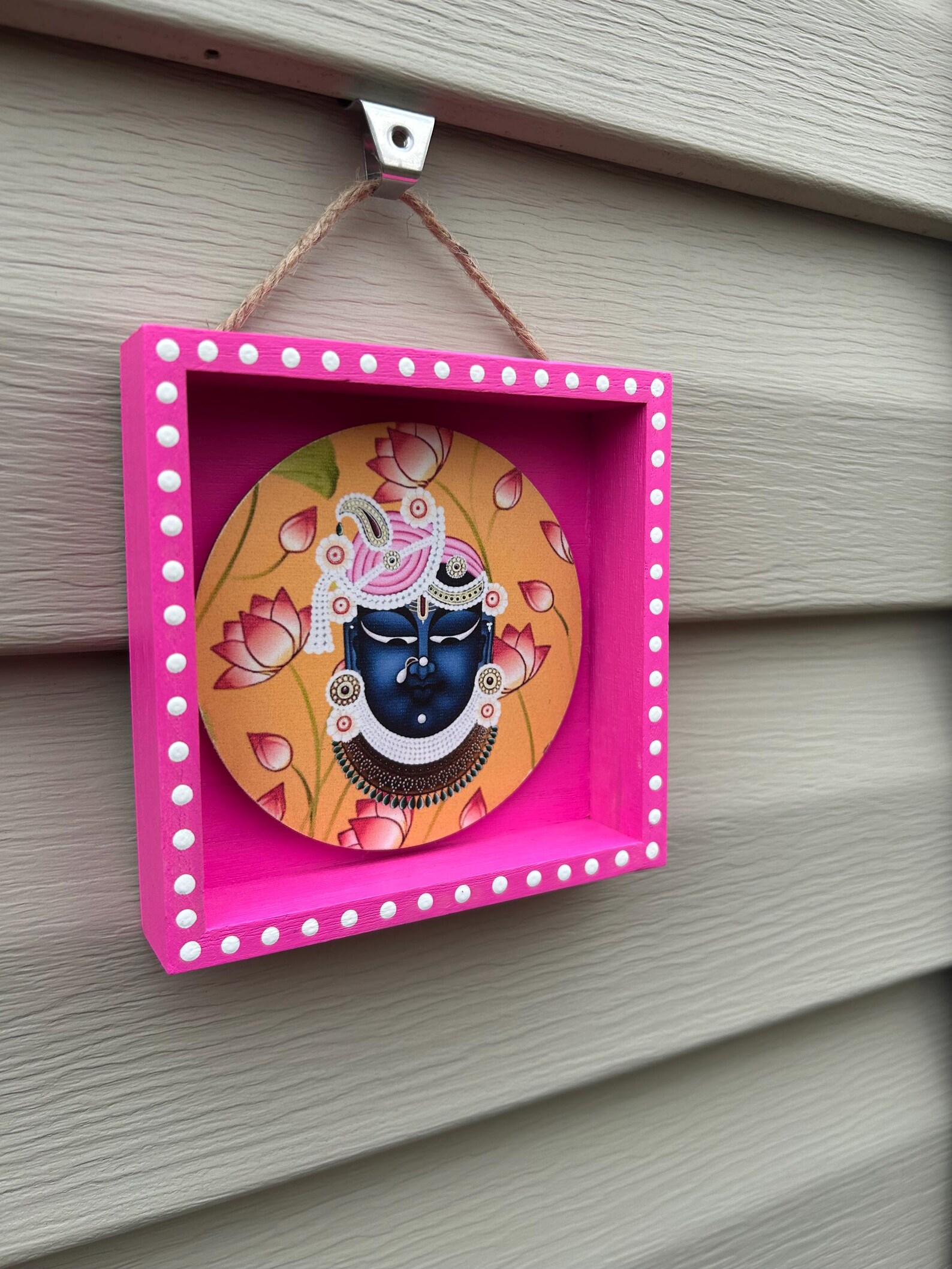 Indian Art Pichwai Wooden Shadow Box Shreenathji/return Gift/indian ...