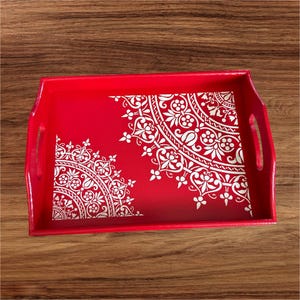 Wooden Hand Painted Decorative Tray Art - Etsy