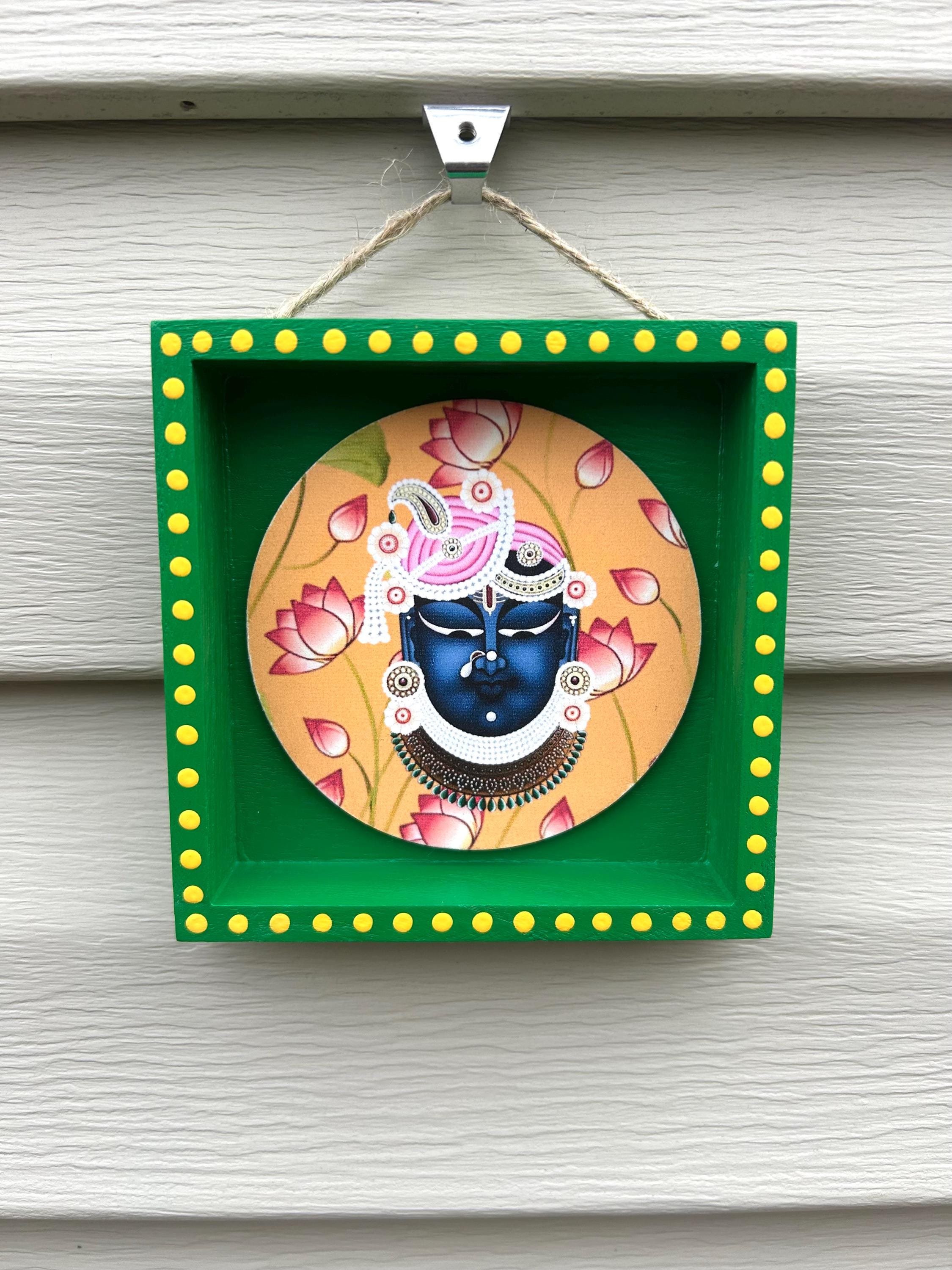 Indian Art Pichwai Wooden Shadow Box Shreenathji/return Gift/indian ...