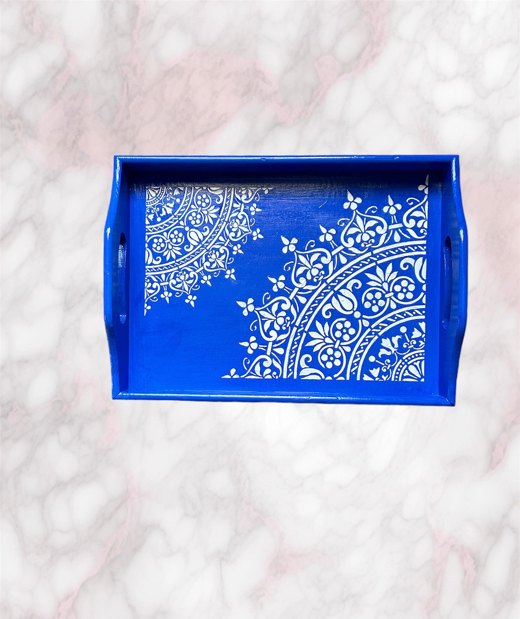 Wooden Hand Painted Decorative Tray Art - Etsy