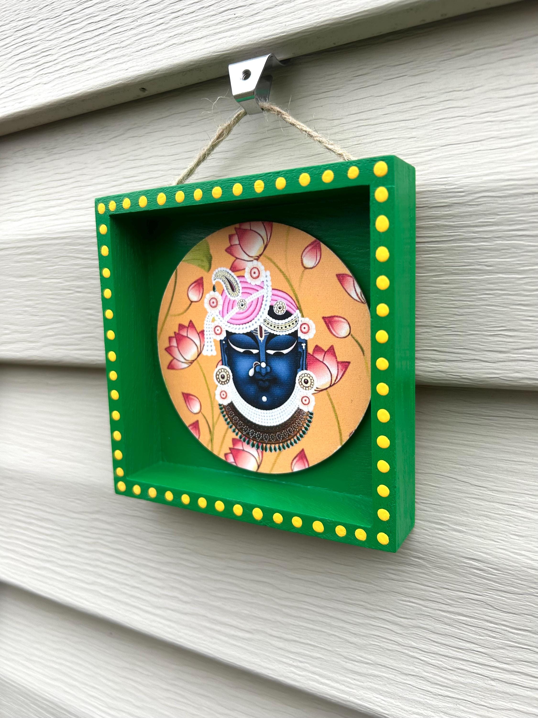 Indian Art Pichwai Wooden Shadow Box Shreenathji/return Gift/indian ...