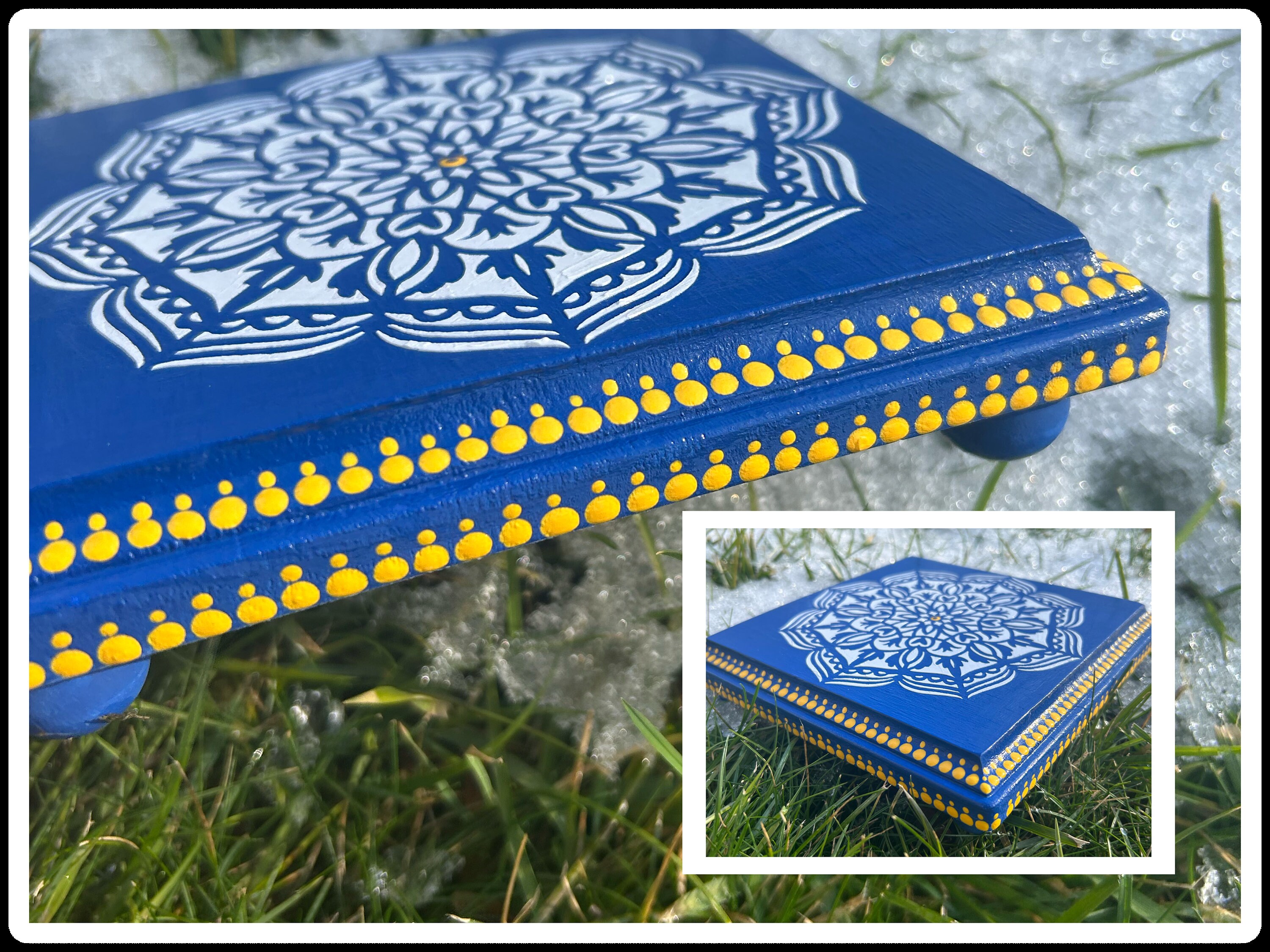 Round Chowki/wood Riser / Kolam Manai Chowki #muggu #rangoli - Etsy