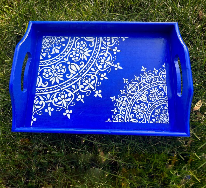 Wooden Hand Painted Decorative Tray Art - Etsy