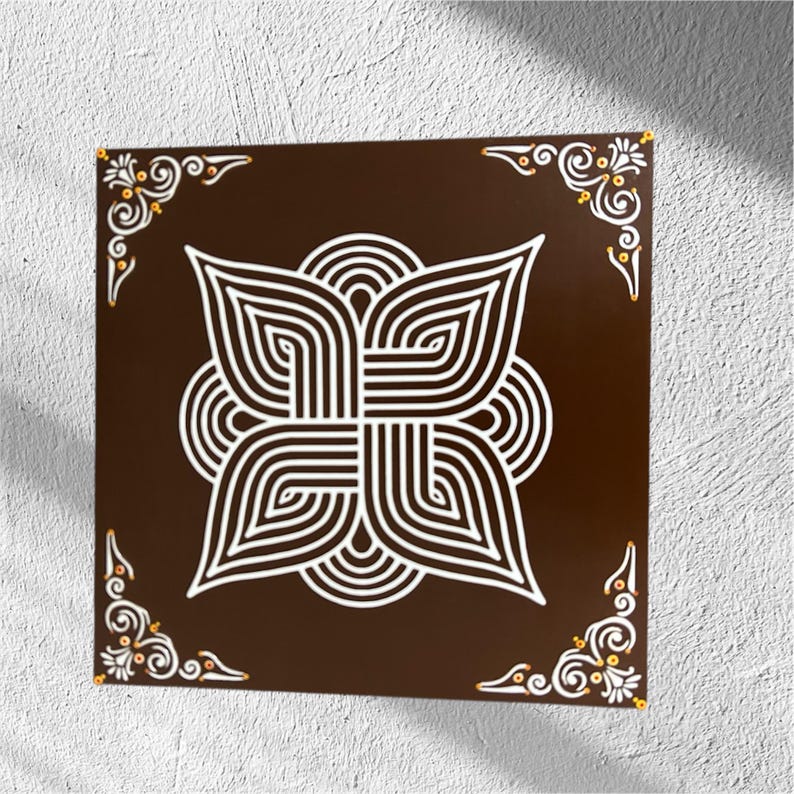 Hand Painted Padi Kolam/ Housewarming Decor/multipurpose Use ...