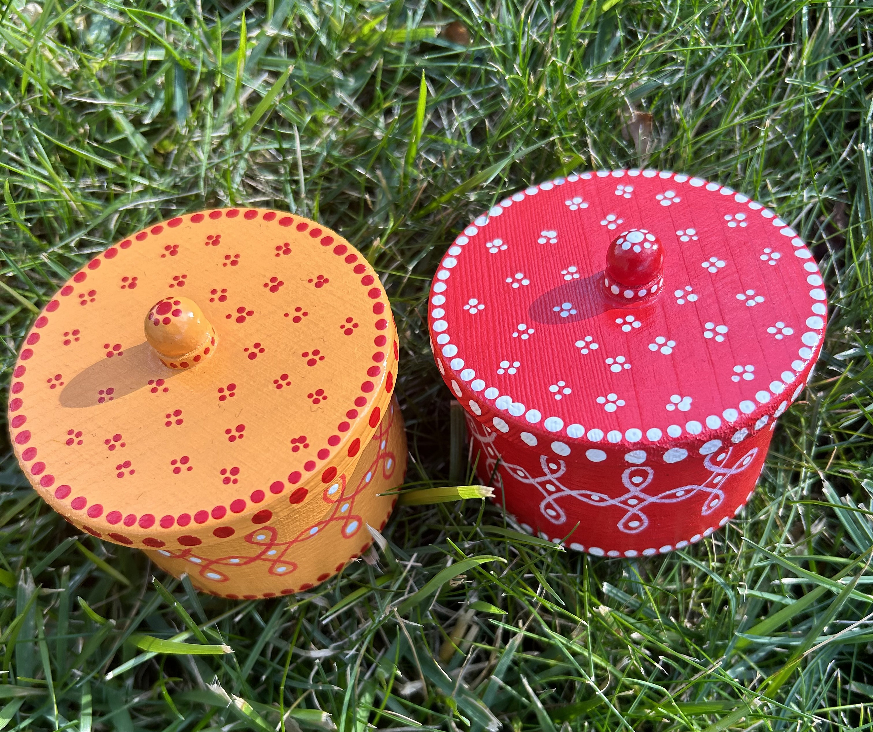 Kolam on Wooden Set Boxes Home Decor-return Gift-housewarming Gift ...