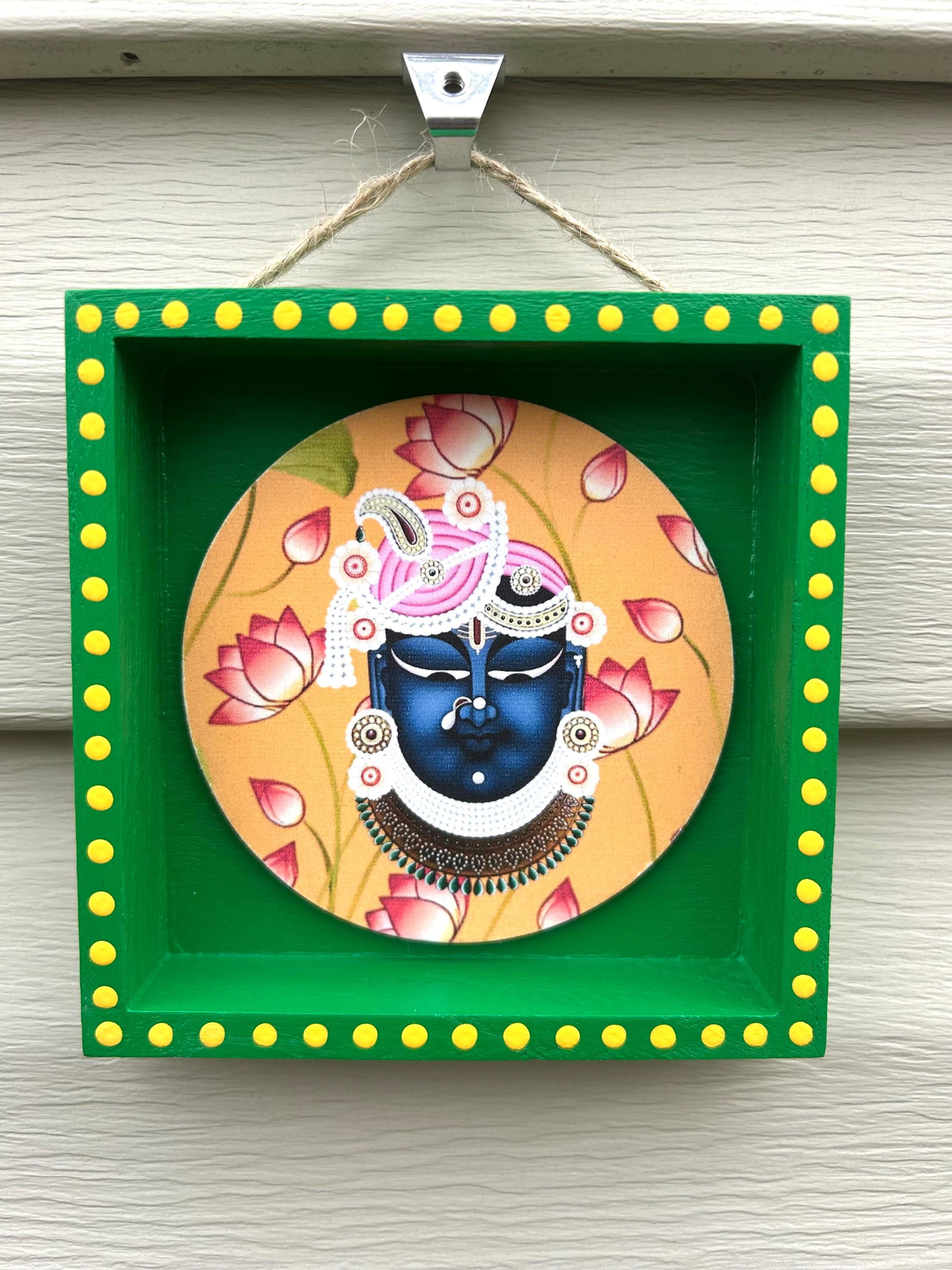 Indian Art Pichwai Wooden Shadow Box Shreenathji/return Gift/indian ...