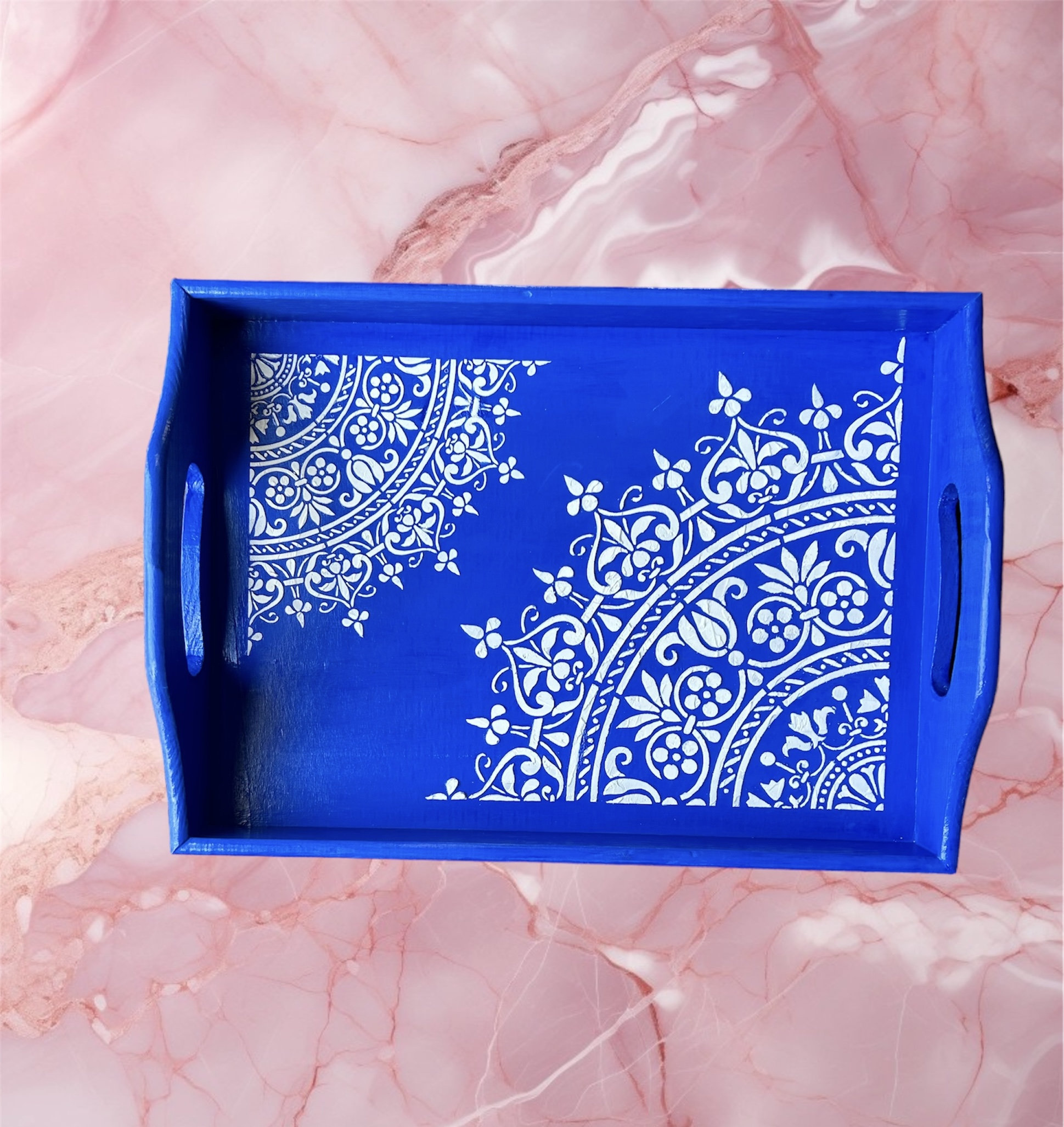 Wooden Hand Painted Decorative Tray Art - Etsy
