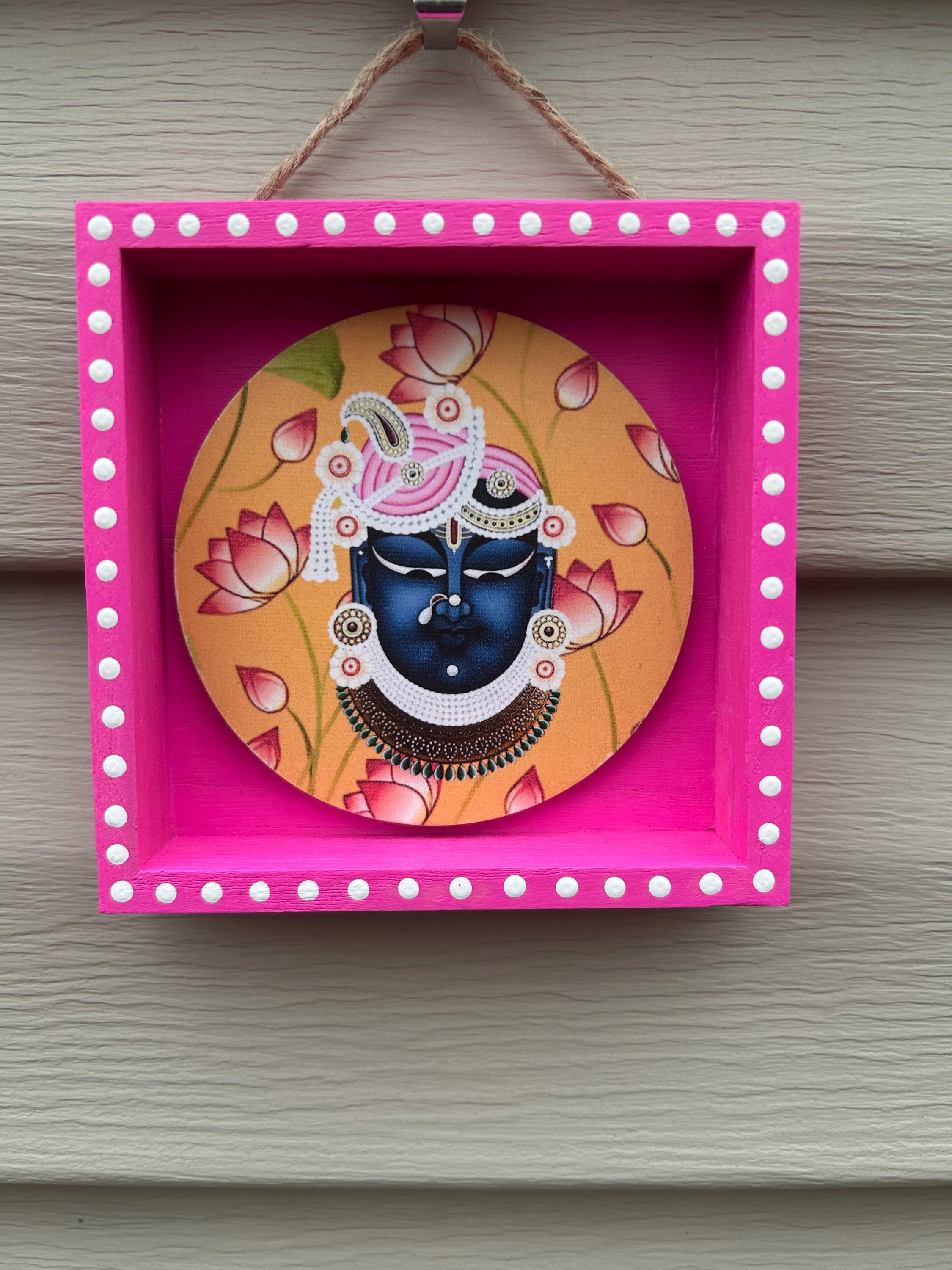 Indian Art Pichwai Wooden Shadow Box Shreenathji/return Gift/indian ...