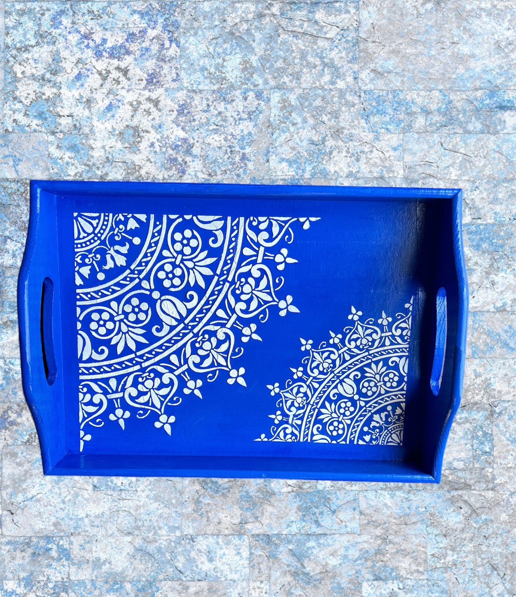 Wooden Hand Painted Decorative Tray Art - Etsy