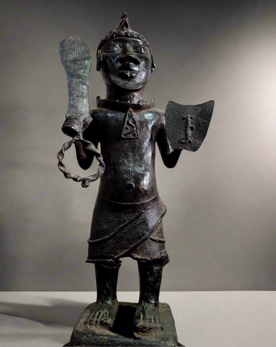 Bronze Oba Ife Warrior, Kingdom of Benin, Nigeria - Etsy