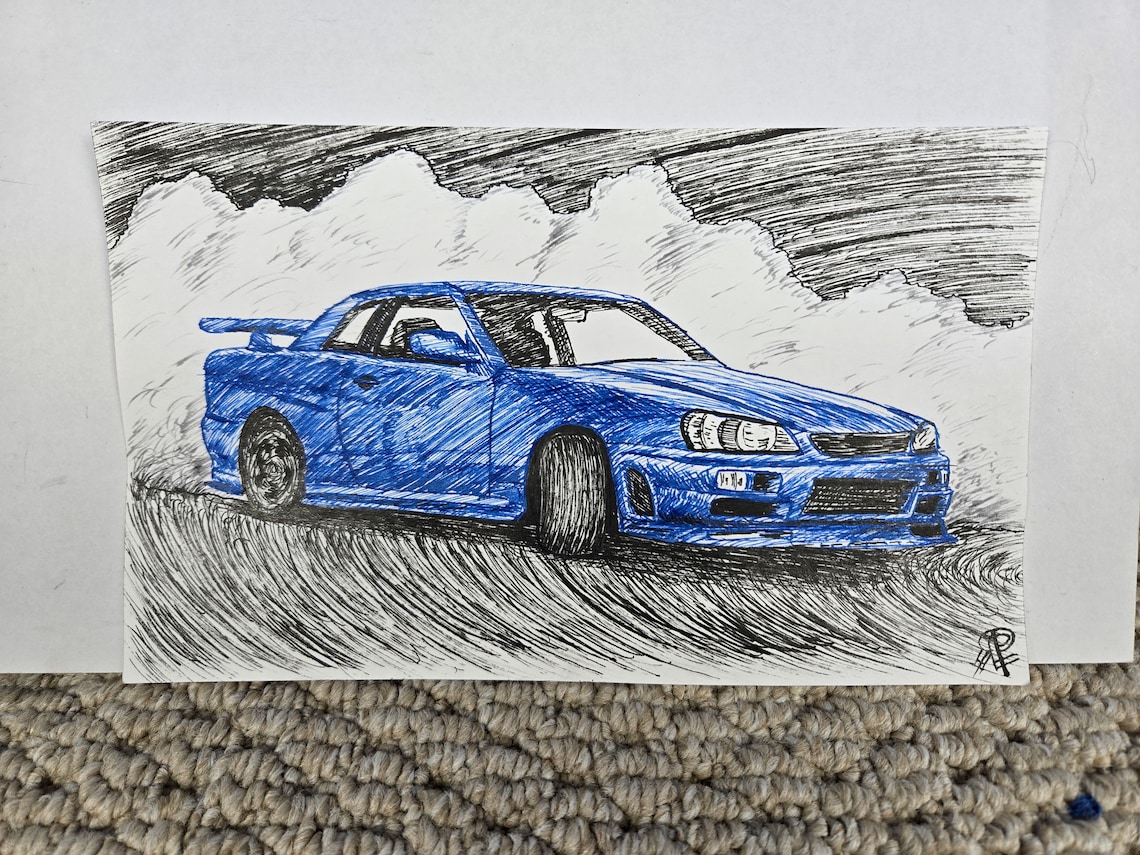 Nissan Gt-r, Gtr, Nissan Skyline R34, Drift, Jdm, Car Drawing, Skyline ...