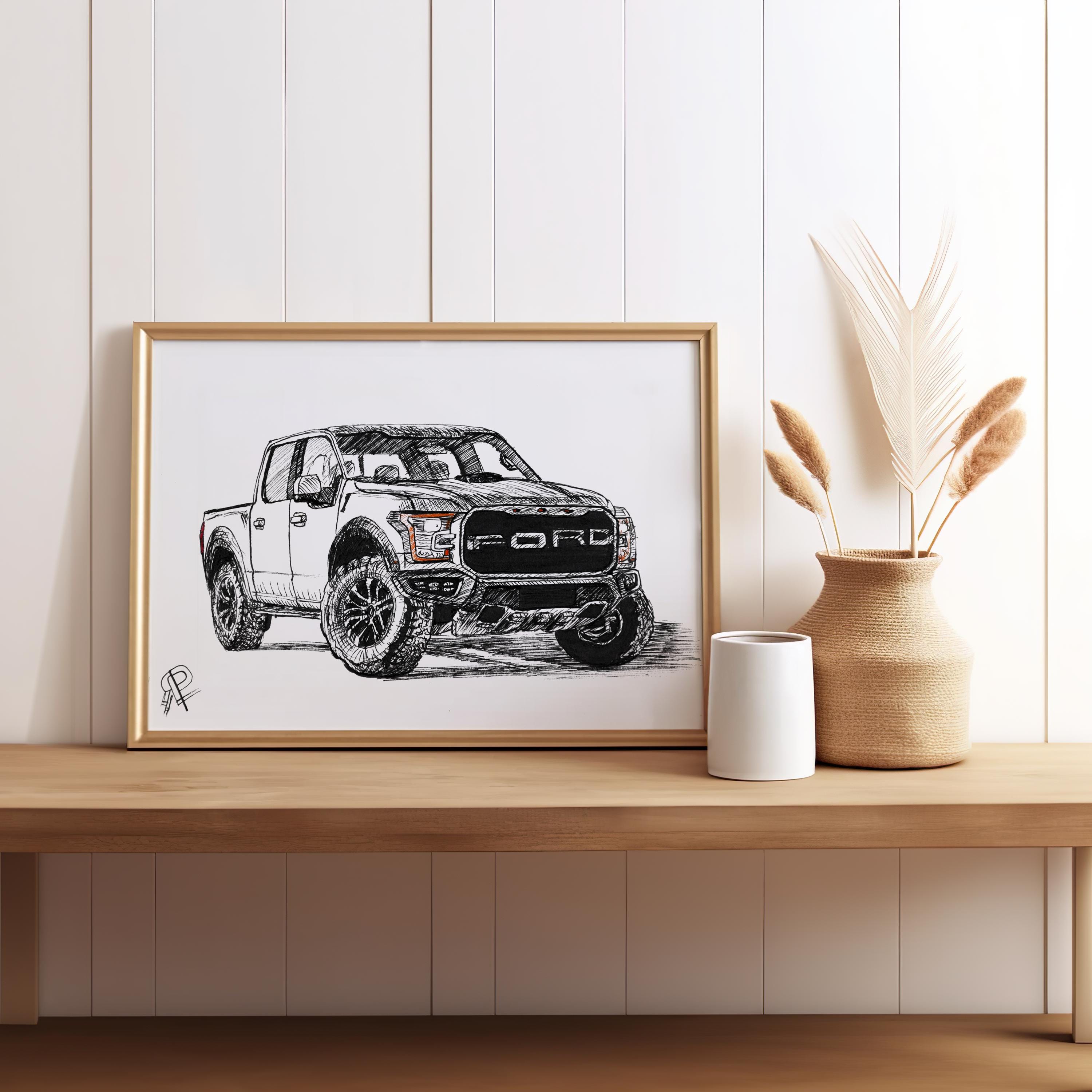 Ford F-150 Raptor Print, Truck Artwork (digital Download) - Etsy