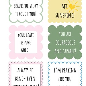 Printable Christian Lunchbox Notes for Kids – Encouraging Bible Verses ...