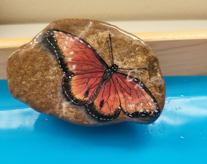 Hand-painted Butterfly Rock - Unique Nature-inspired Décor - Etsy