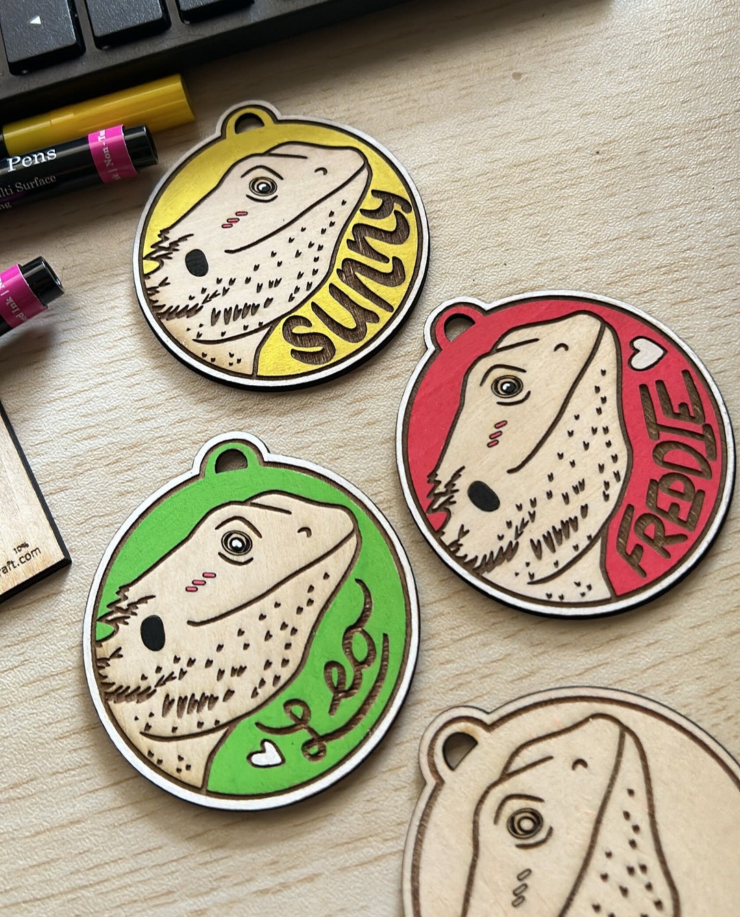 Bearded Dragon Enclosure Tag, Reptile Enclosure Tag, Custom Name ...