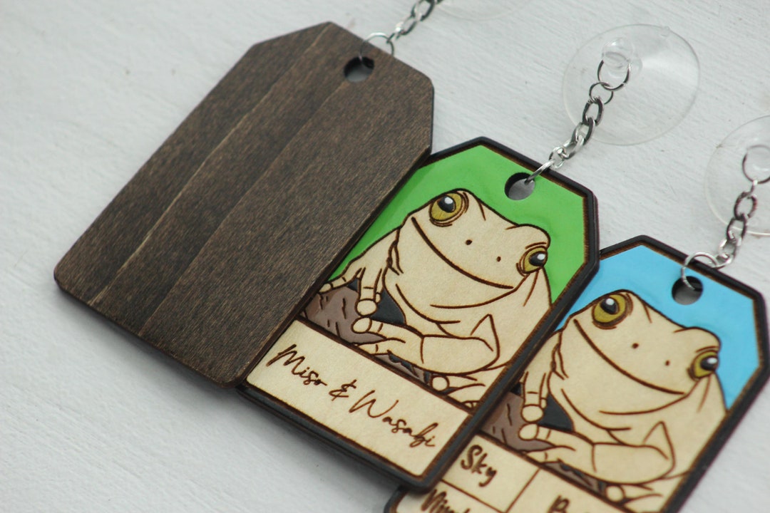 Whites Tree Frogs Enclosure Tags, Amphibian Enclosure Tags, Frog Viv ...