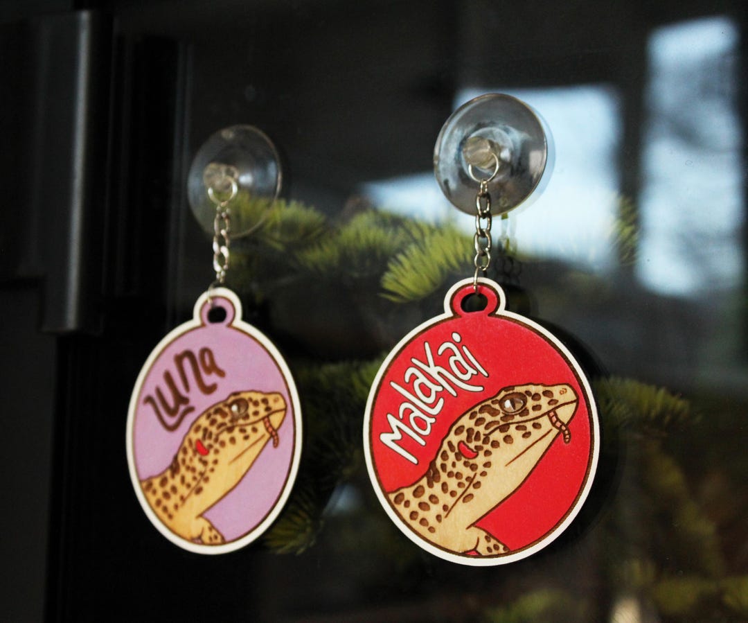 Leopard Gecko Enclosure Tag, Viv Tag for Leopard Geckos, Custom Name ...