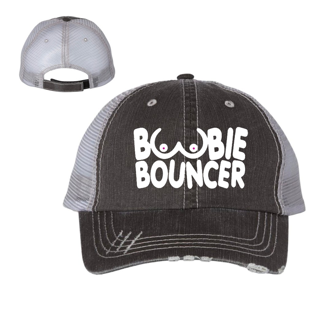 Boobie Bouncer Trucker Hat, Women Hat, Custom Hat, Embroidered Hat ...