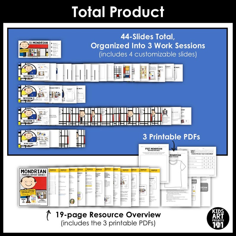 Piet Mondrian Abstract Art Project Famous Artist Elementary Art Lessons ...