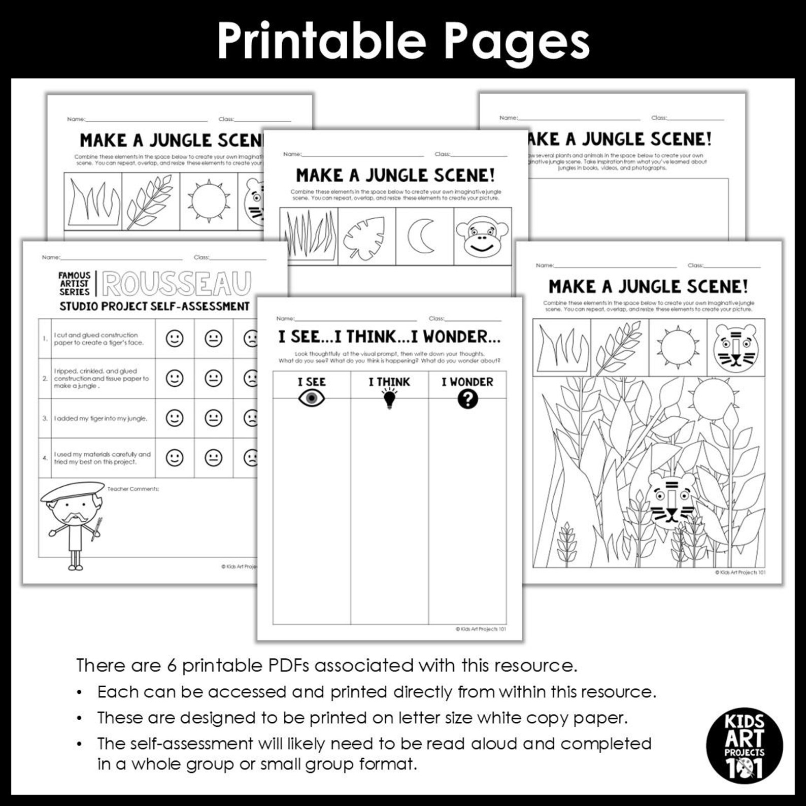 Henri Rousseau Jungle Art Project Famous Artist Elementary Art Lessons ...