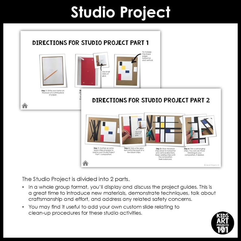 Piet Mondrian Abstract Art Project Famous Artist Elementary Art Lessons ...