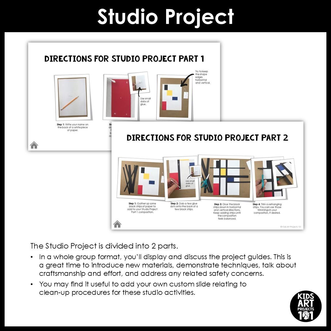 Piet Mondrian Abstract Art Project Famous Artist Elementary Art Lessons ...