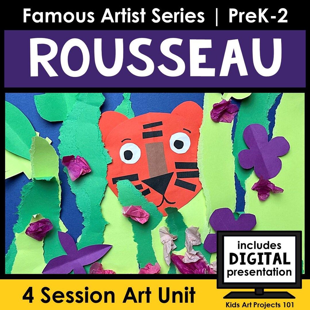 Henri Rousseau Jungle Art Project Famous Artist Elementary Art Lessons ...