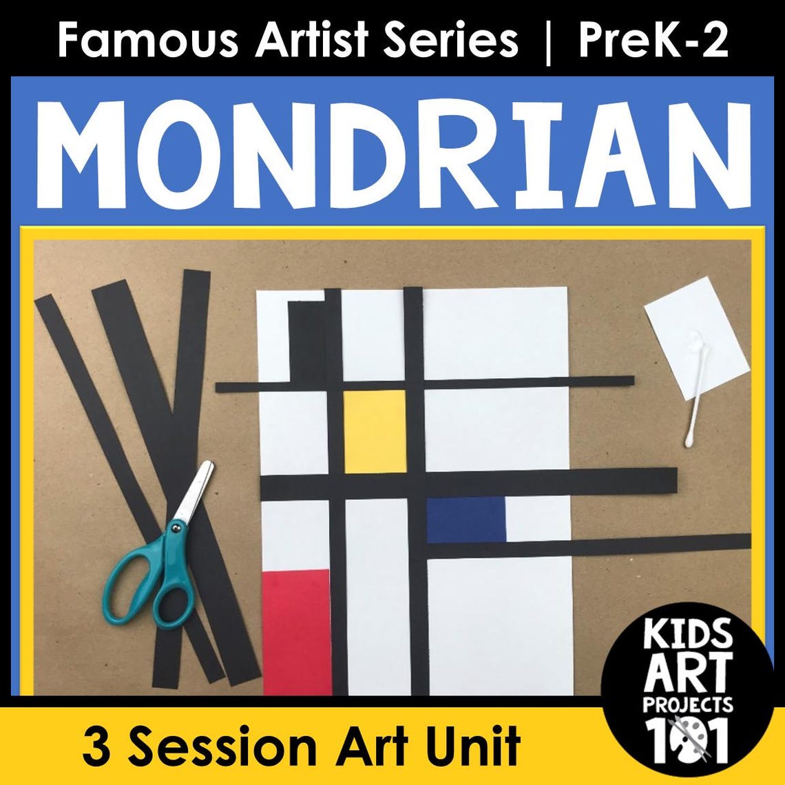 Piet Mondrian Abstract Art Project Famous Artist Elementary Art Lessons ...