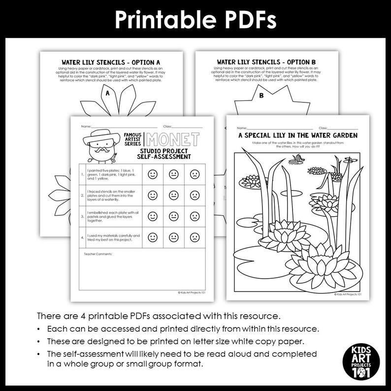 Claude Monet Water Garden Art Project Famous Artist Elementary Art ...