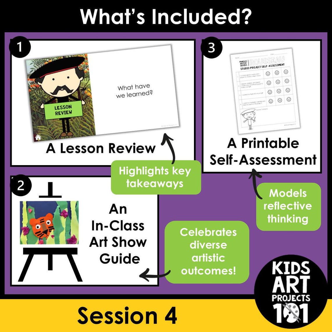 Henri Rousseau Jungle Art Project Famous Artist Elementary Art Lessons ...