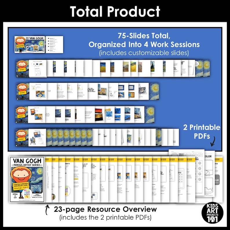 Vincent Van Gogh Starry Night Art Project Famous Artist Elementary Art ...