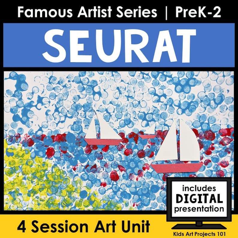 Seurat Pointillism Seaside Art Project Famous Artist Elementary Art ...