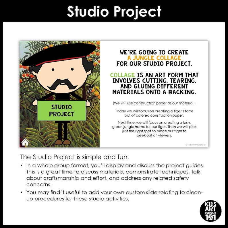 Henri Rousseau Jungle Art Project Famous Artist Elementary Art Lessons ...