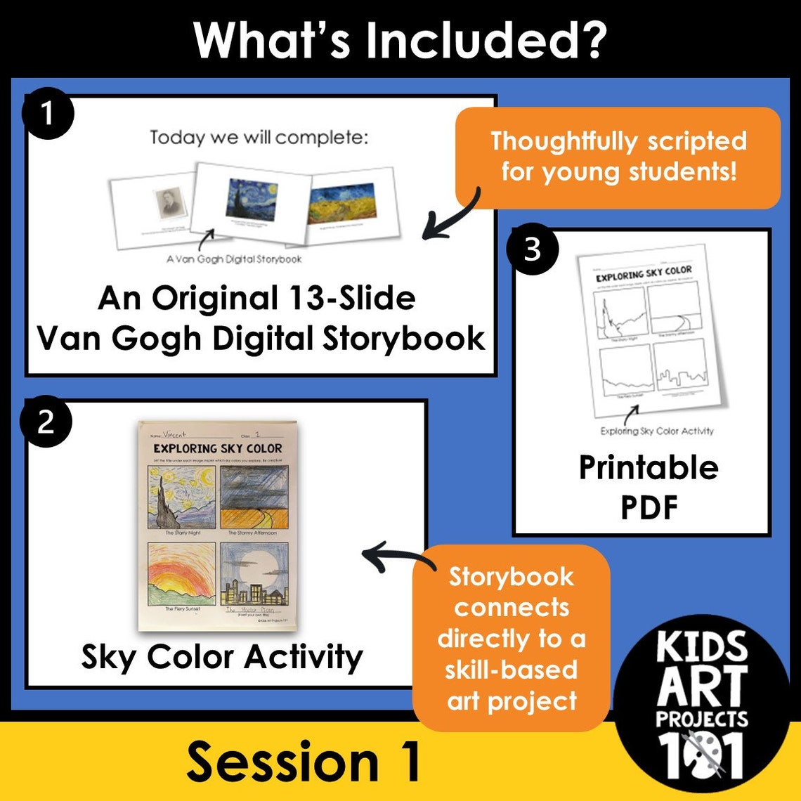 Vincent Van Gogh Starry Night Art Project Famous Artist Elementary Art ...