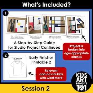 Piet Mondrian Abstract Art Project Famous Artist Elementary Art Lessons ...
