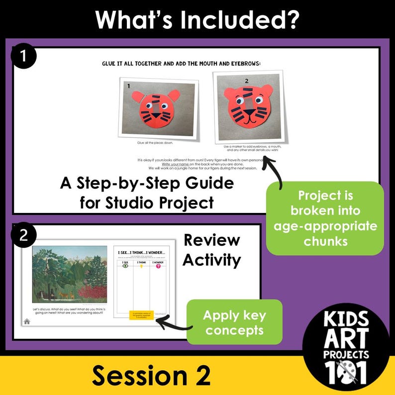 Henri Rousseau Jungle Art Project Famous Artist Elementary Art Lessons ...