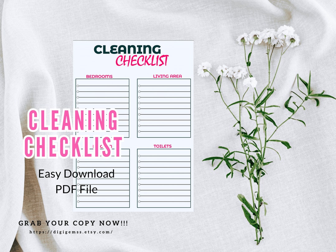 Cleaning Planner - Editable Cleaning Checklist - Cleaning Schedule ...