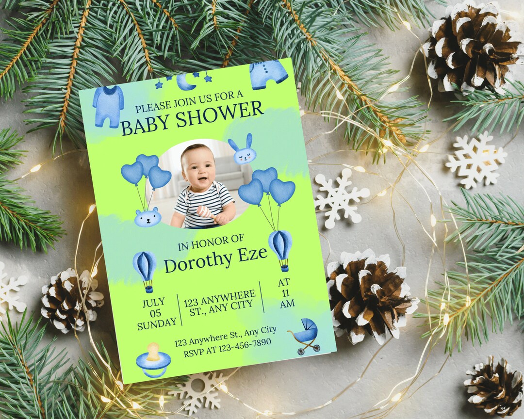 Elegant Baby Shower Invitation Card Set - Delightful and Charming ...