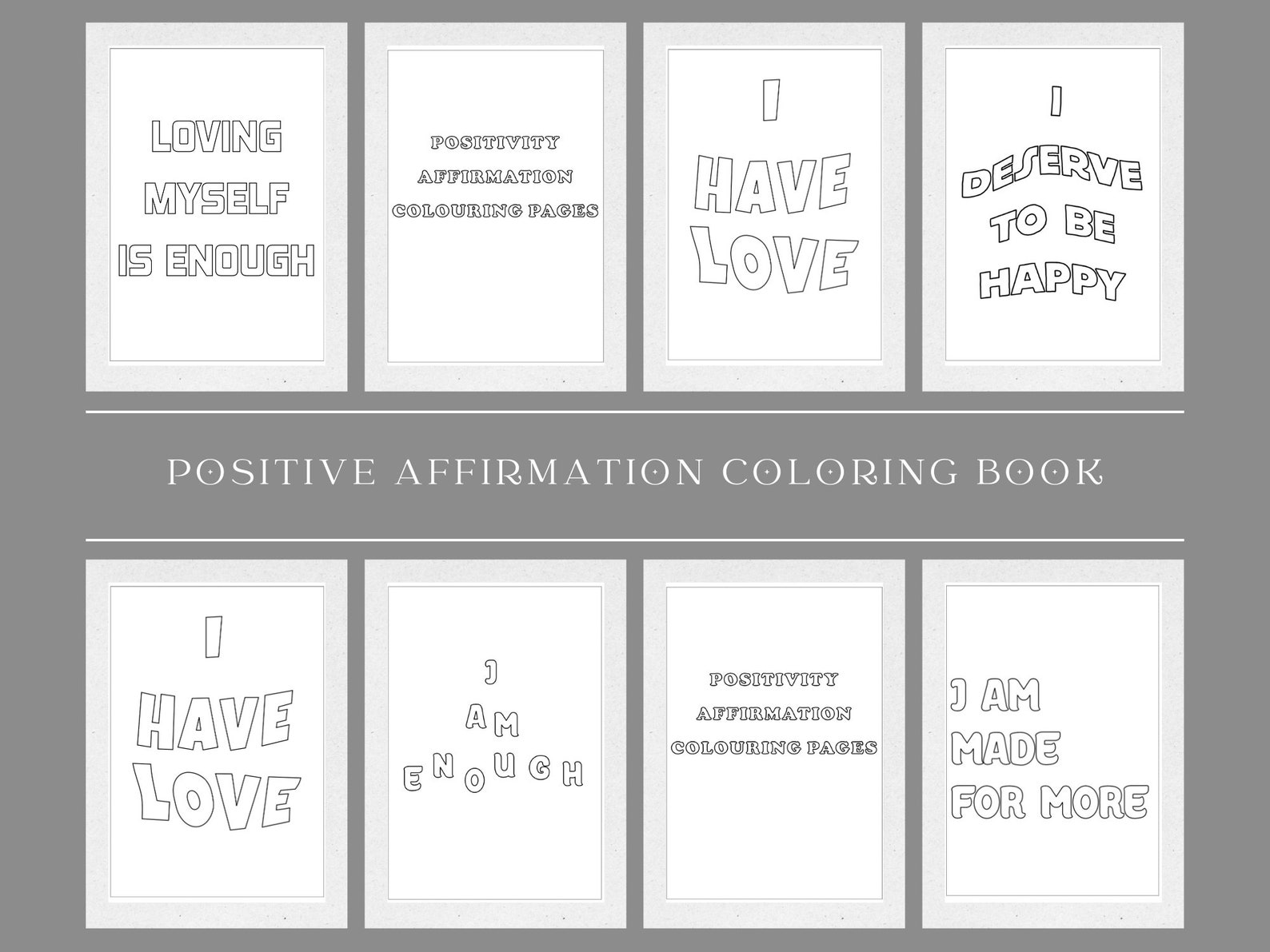 Printable Positivity Coloring Book - Positive Affirmations for Therapy ...