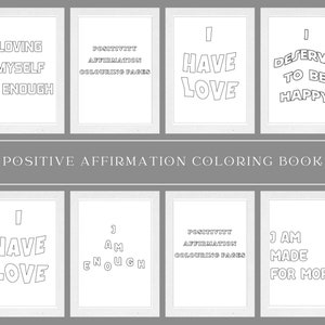 Printable Positivity Coloring Book - Positive Affirmations for Therapy ...