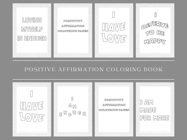 Printable Positivity Coloring Book - Positive Affirmations for Therapy ...
