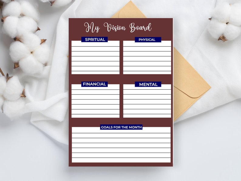 2023 Vision Board Bundle - Printables Abundance - Goal Setting ...