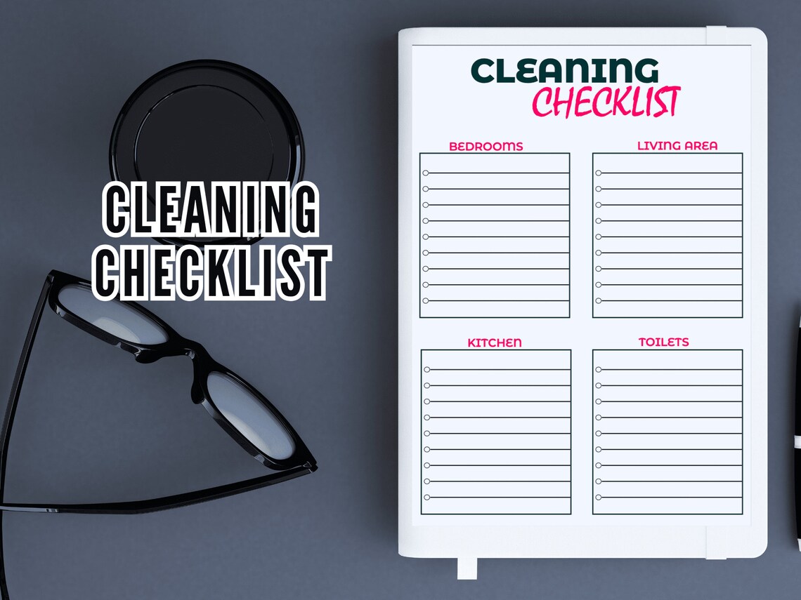 Cleaning Planner - Editable Cleaning Checklist - Cleaning Schedule ...