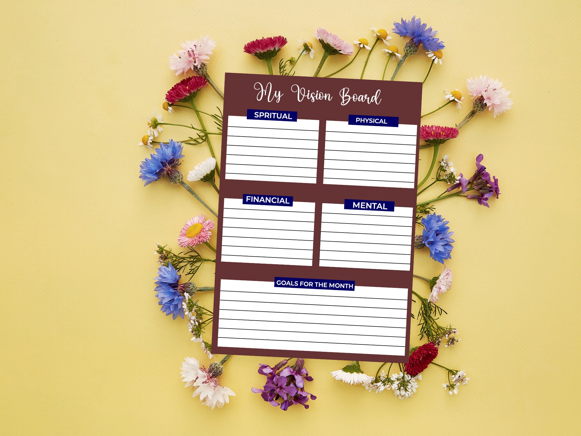 2023 Vision Board Bundle - Printables Abundance - Goal Setting ...