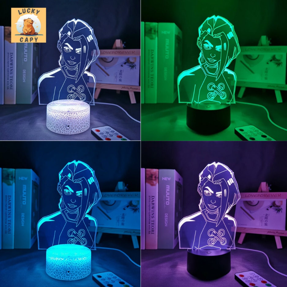 League of Legends Jinx Character Night Light Acrylic Plate - Etsy