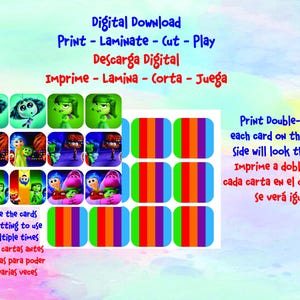 Juego De Memoria Imprimible, Tarjetas De Memoria, Juego De Cartas ...